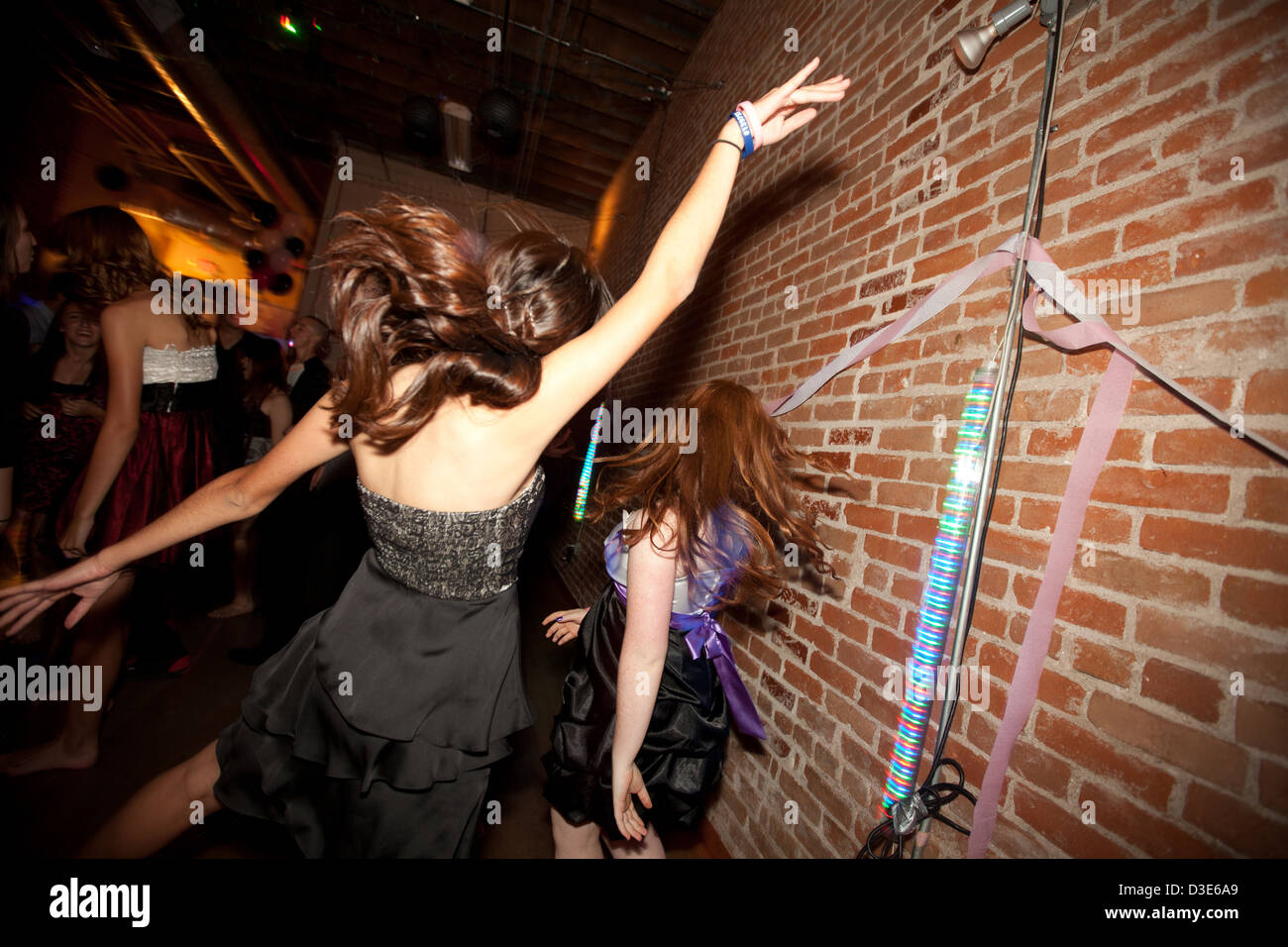 Teenage girls dancing at a party Stock Photo - Alamy