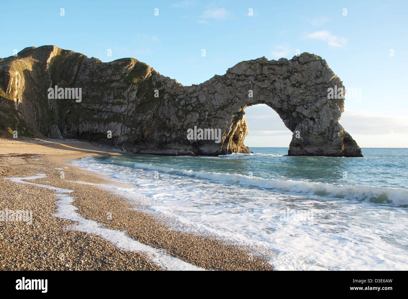 Durdle Door, in Dorset. This spectacular natural limestone arch is an ...