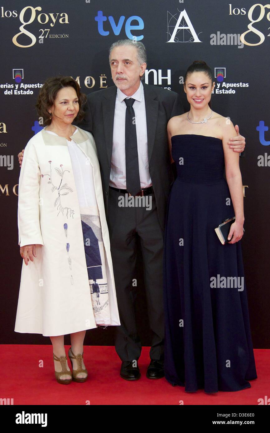 Feb. 17, 2013 - Madrid, Spain - Fernando Trueba and Aida Folch arrives ...