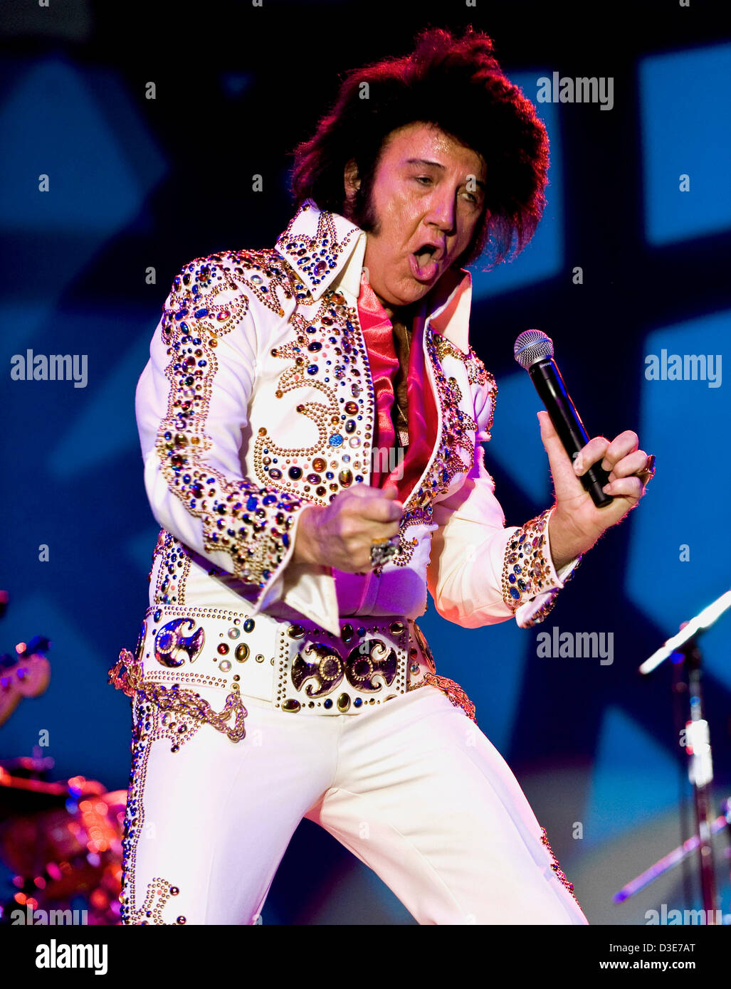 Feb.16, 2013 - Tampa, FL, US - Elvis tribute artist Jerome Jackson ...