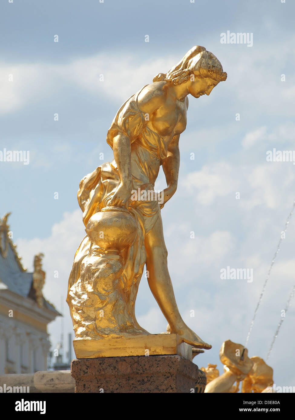 The Fountains of Peterhof Palace at Peterhof, St. Petersburg, Russia ...