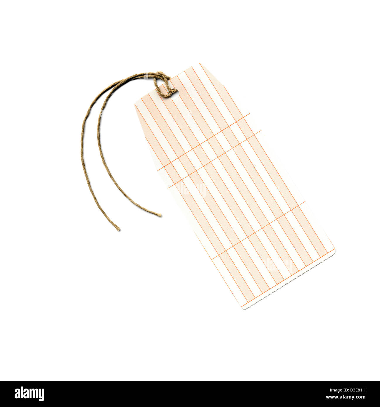 Price tag or address label with string Stock Photo - Alamy