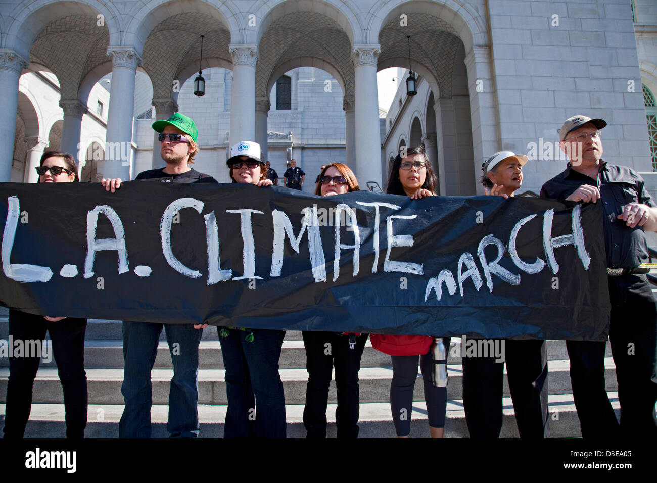 A climate change rally was held in Los Angeles on February 17, 2013 and ...
