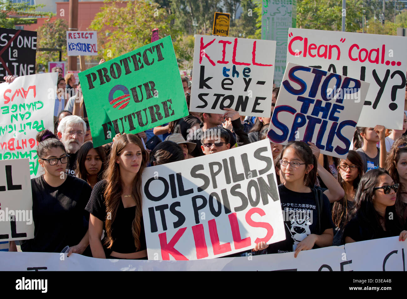 A climate change rally was held in Los Angeles on February 17, 2013 and ...