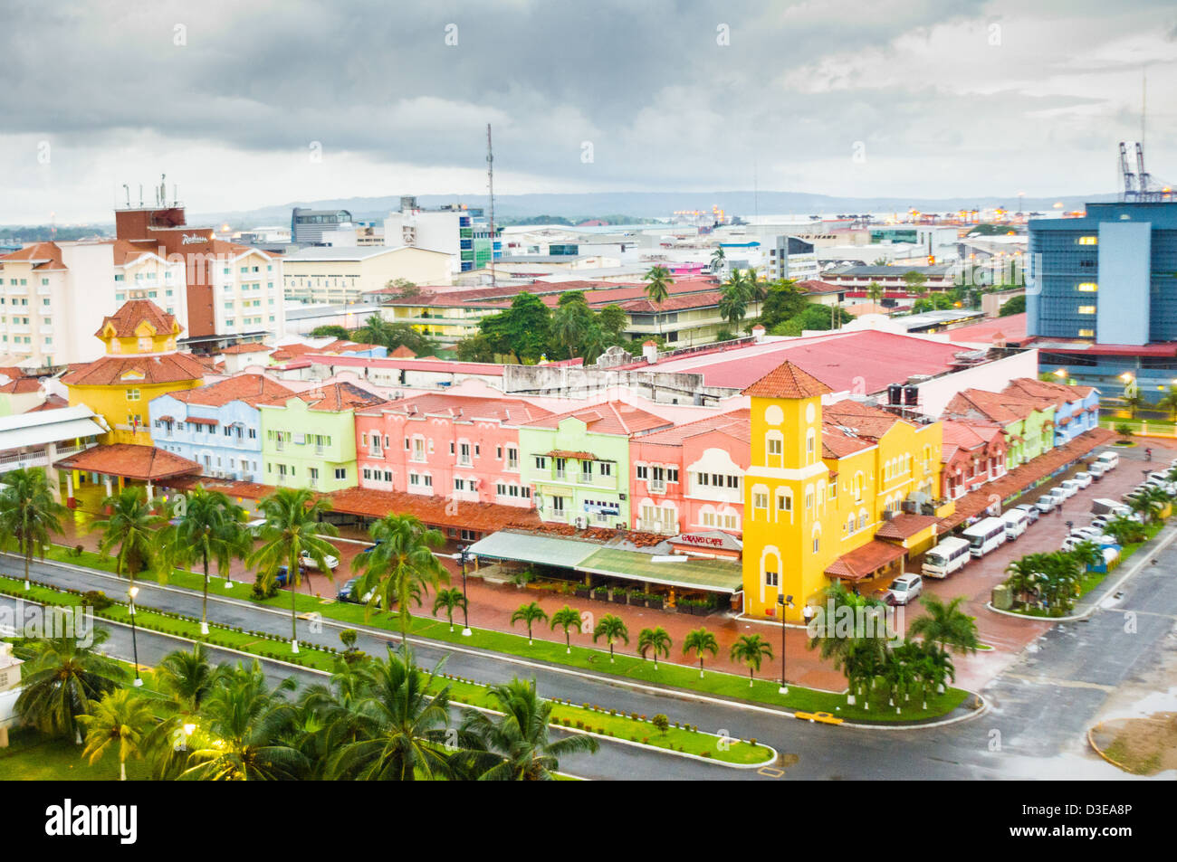 Colon, Panama, The market and cruise ship terminal at Colon 2000 Stock ...