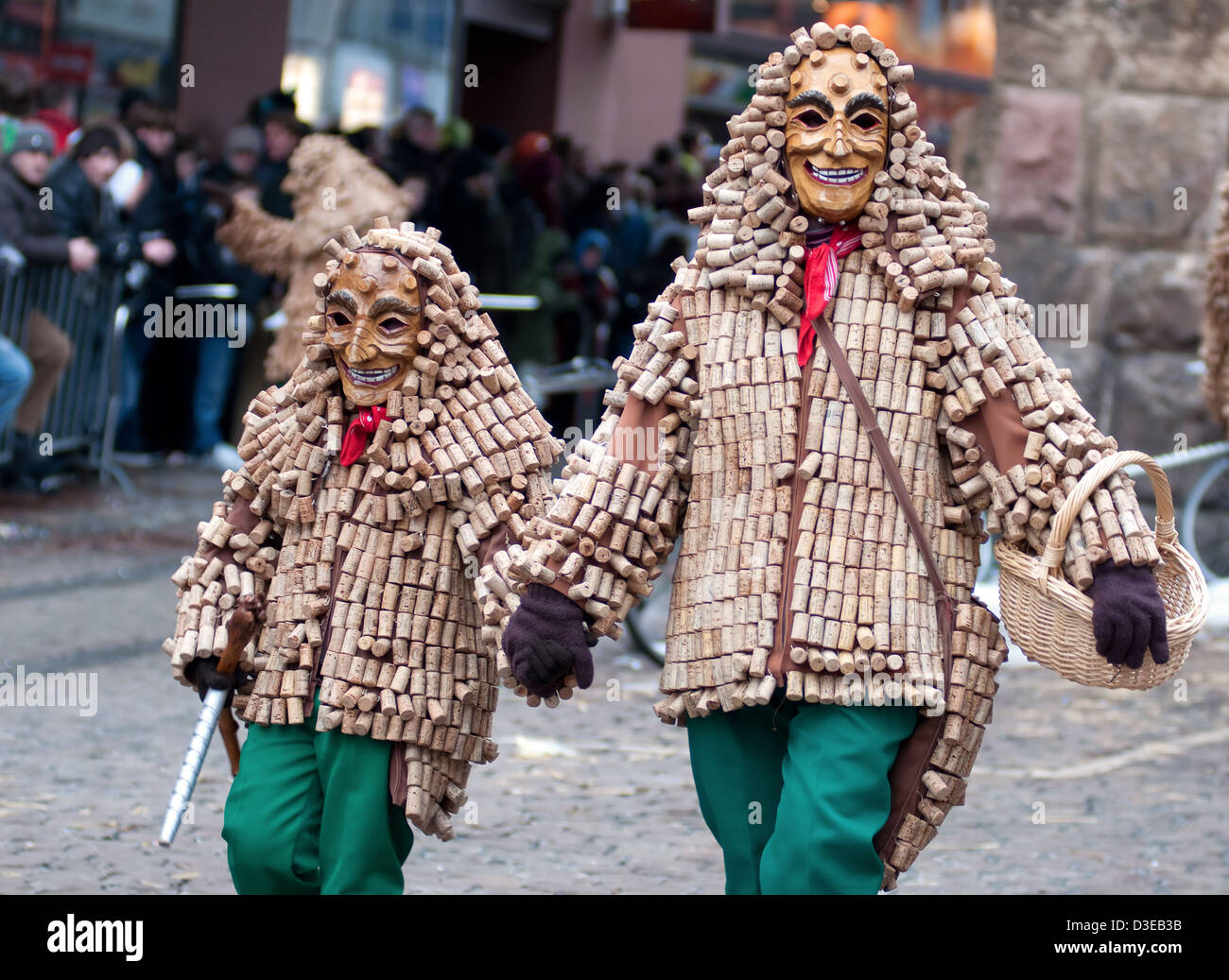 Freiburg, Germany - February 15 : Mask parade at the historical ...