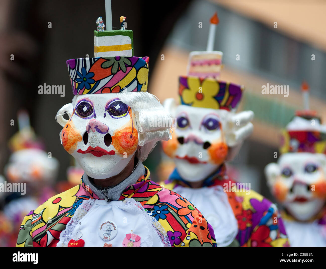 Freiburg, Germany - February 15 : Mask parade at the historical ...
