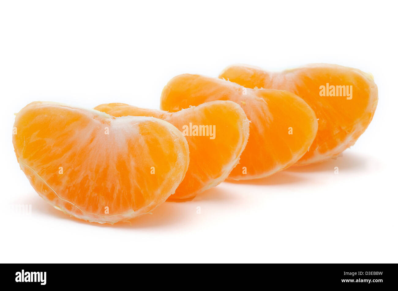 Peeled mandarin isolated on white background Stock Photo - Alamy