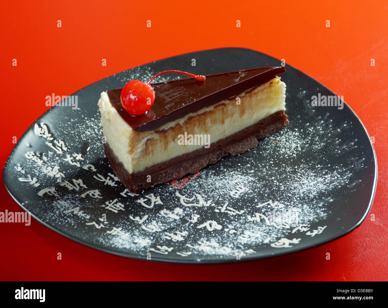 Chinese Style .cheesecake with chocolate .closeup Stock Photo - Alamy