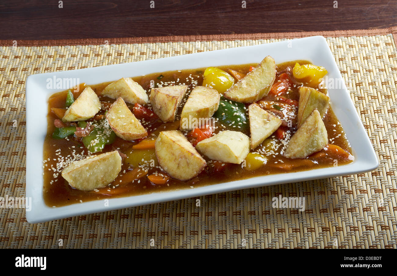 chinese cuisine .stewed mutton with vegetable Stock Photo - Alamy