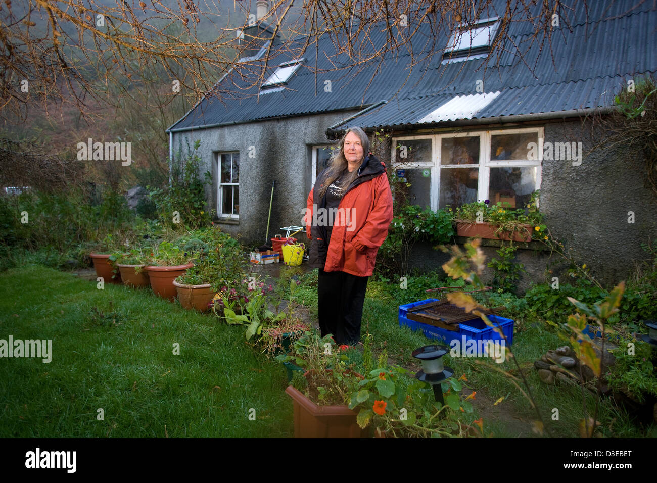 ISLAND OF EIGG, SCOTLAND - 31st OCTOBER 2007: Maggie Fyffe, 58, in the ...