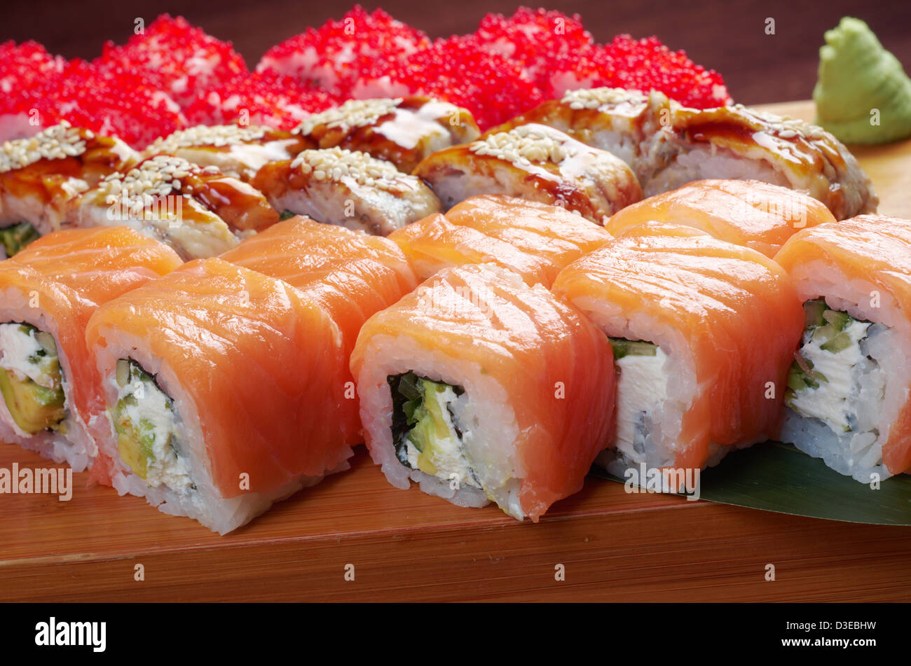 set of japanese sushi. traditional japanese food Stock Photo - Alamy