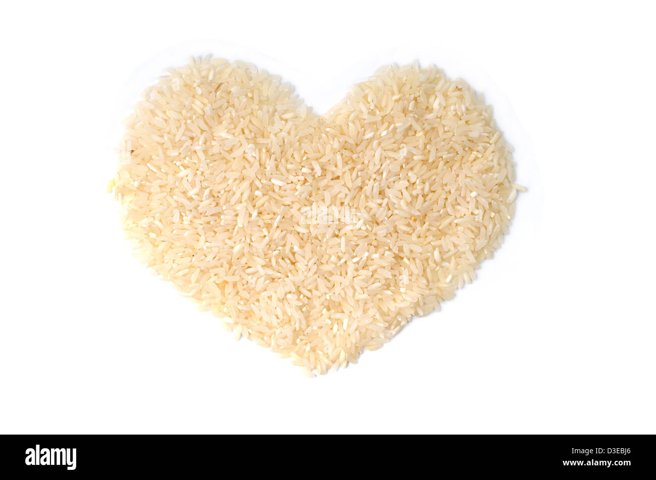 Heart shape of rice Stock Photo - Alamy