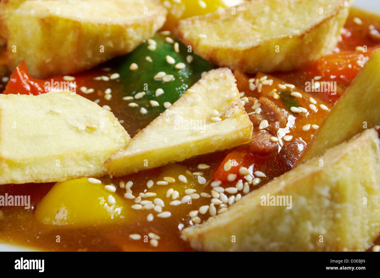 chinese cuisine .stewed mutton with vegetable Stock Photo - Alamy