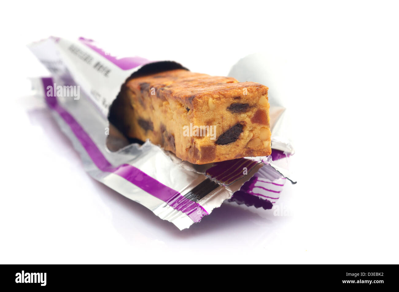 Closeup of energy bar on white background Stock Photo - Alamy