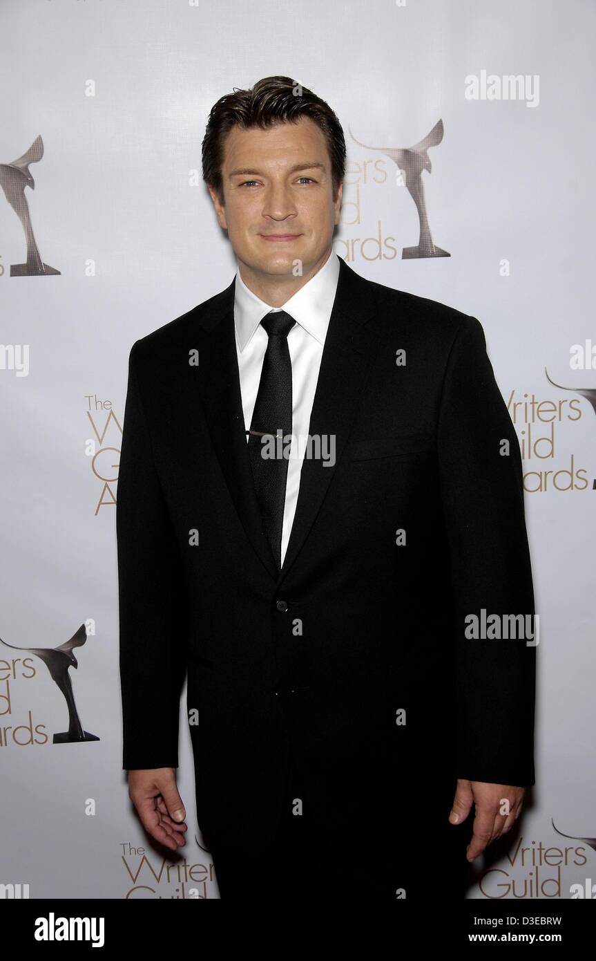 Nathan Fillion at arrivals for 2013 Writers Guild Awards Los Angeles ...