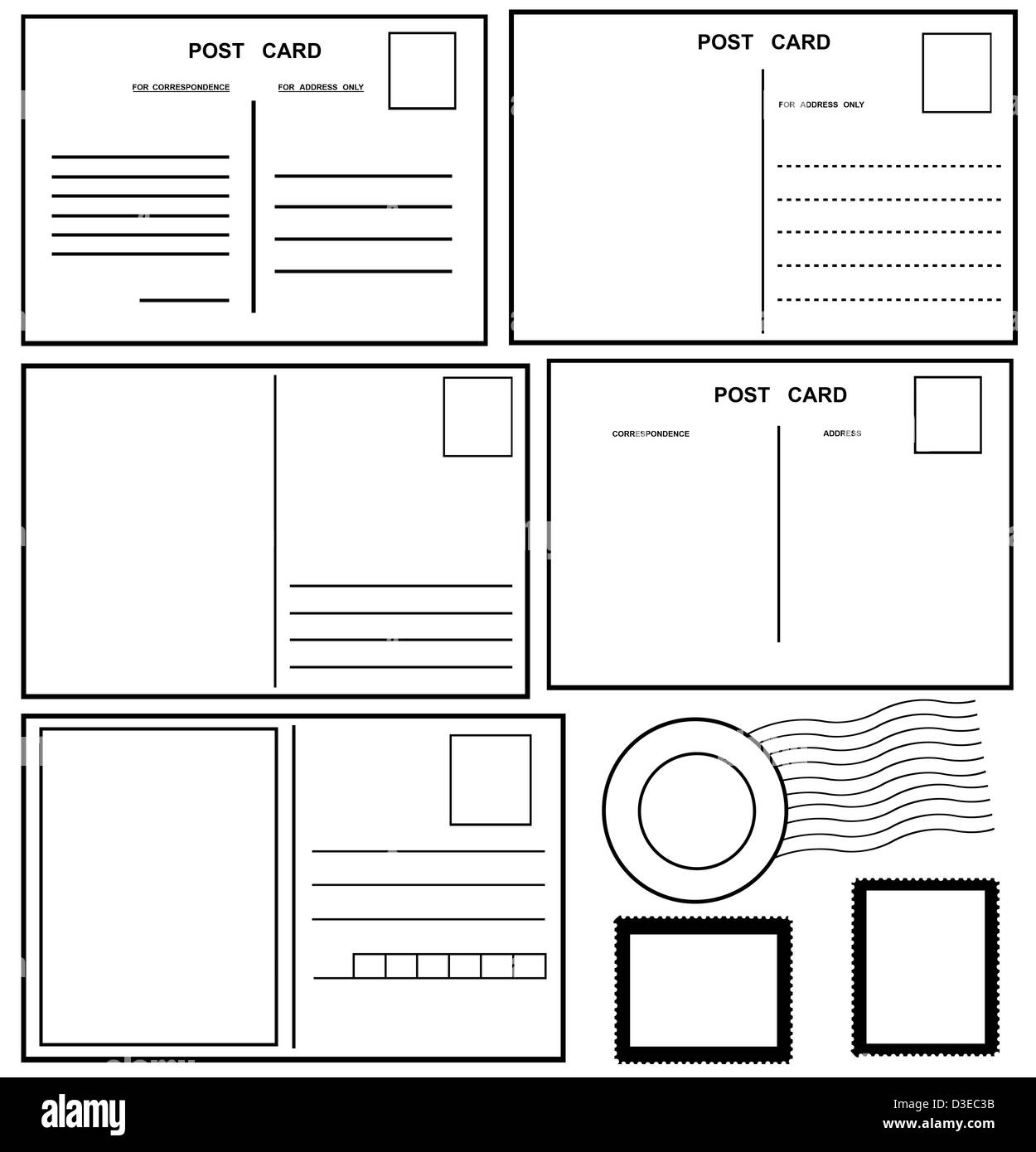 Postal cards Black and White Stock Photos & Images - Alamy