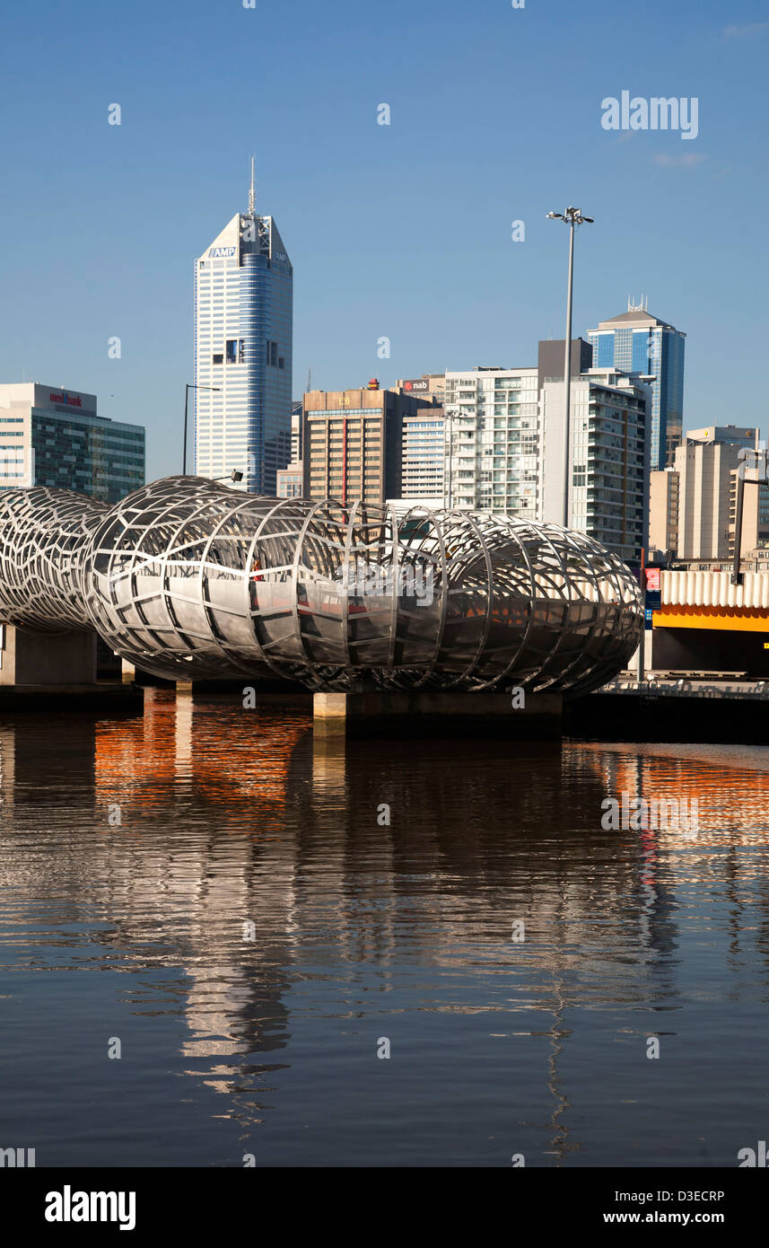 Pedestrian And Cycleway Webb Bridge Which Crosses The Yarra River