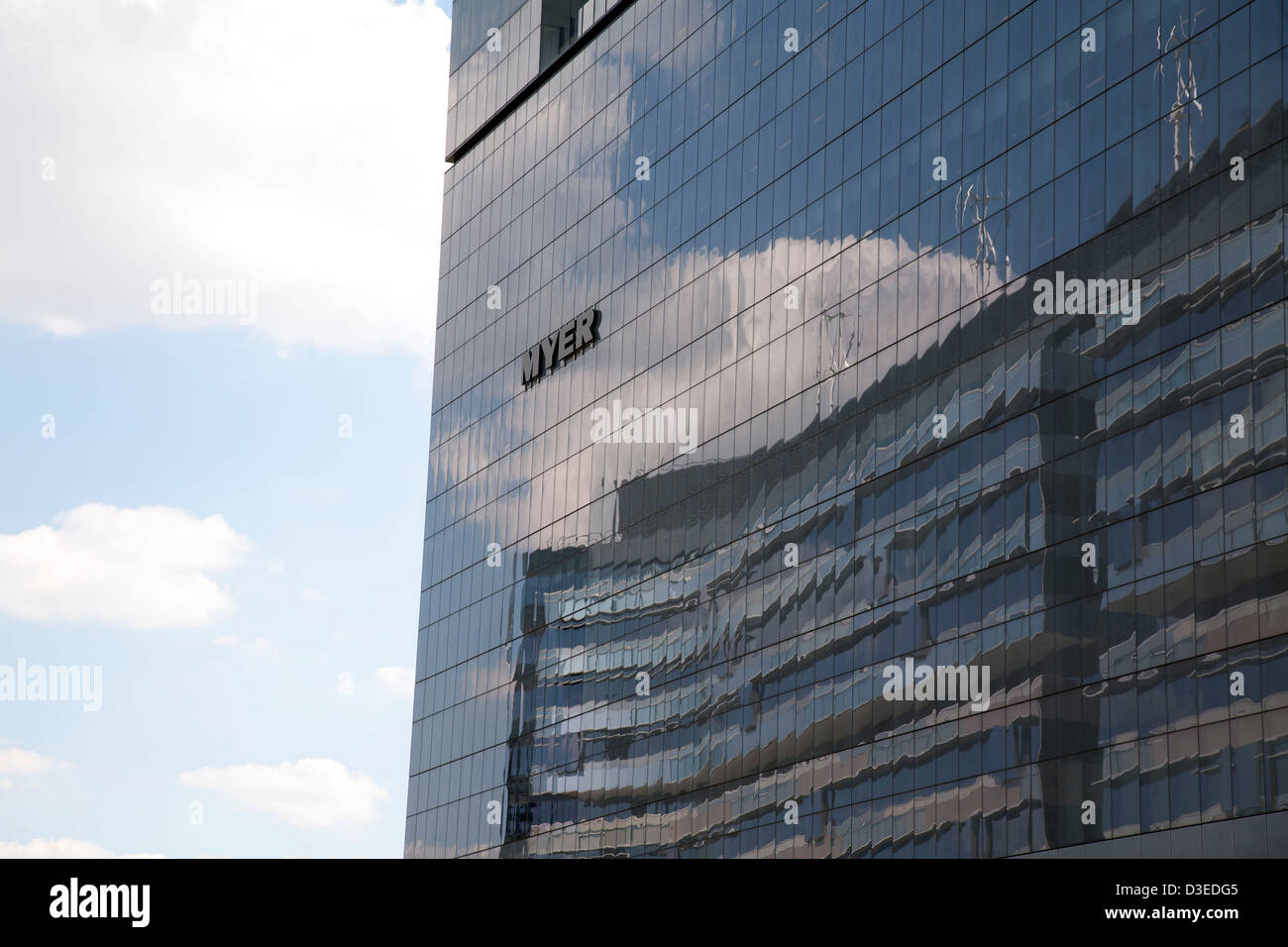 building reflections on the Myer company headquarters at Docklands ...