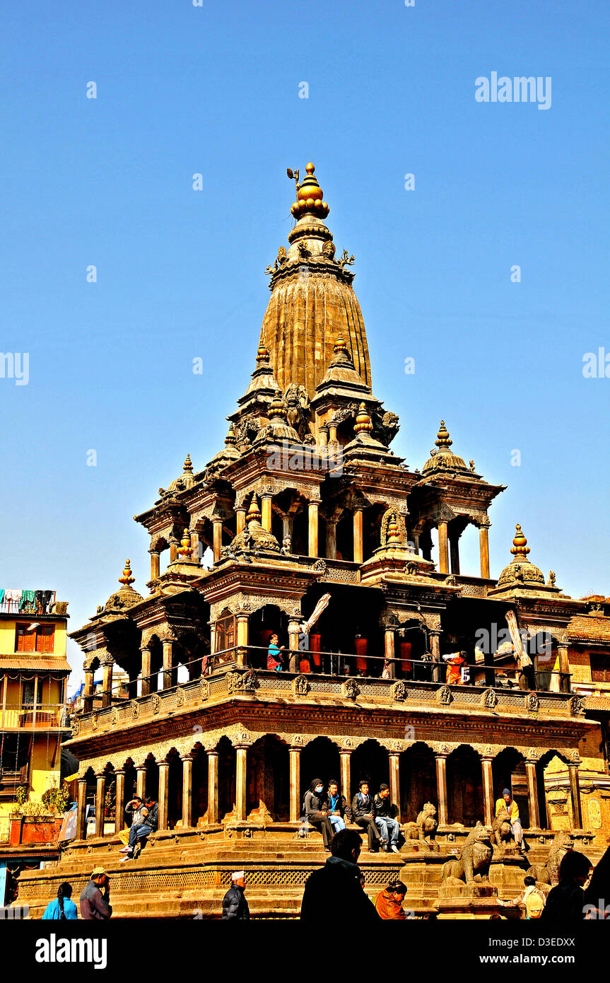 Krishna Mandir temple, Durbar square, Patan, Nepal Stock Photo - Alamy