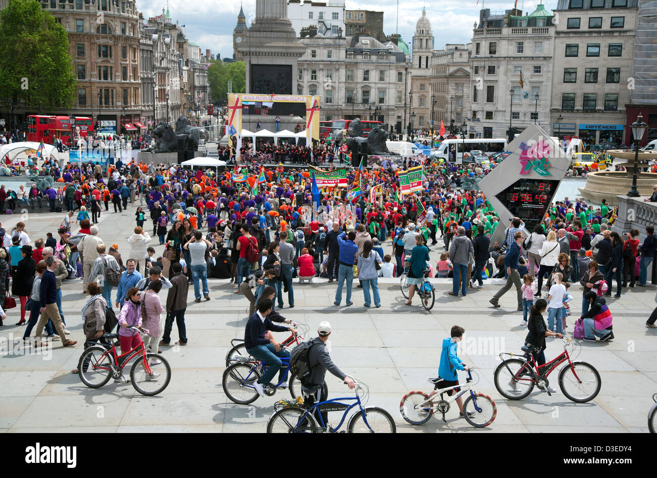 Jesus Army Parade, Trafalgar Square, London, England, UK Stock Photo ...