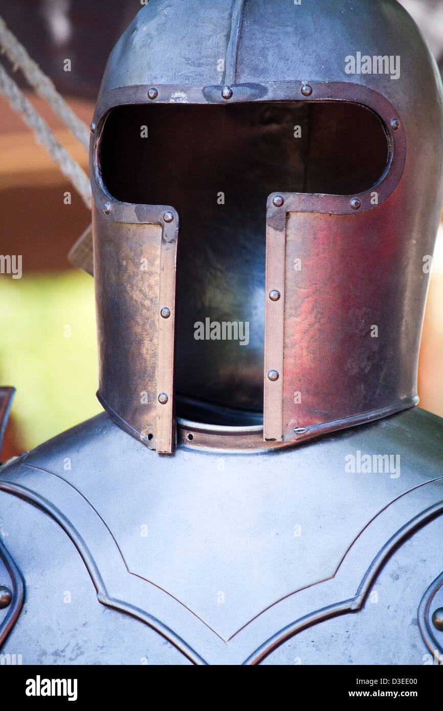 Close view detail of Medieval armor suit Stock Photo - Alamy