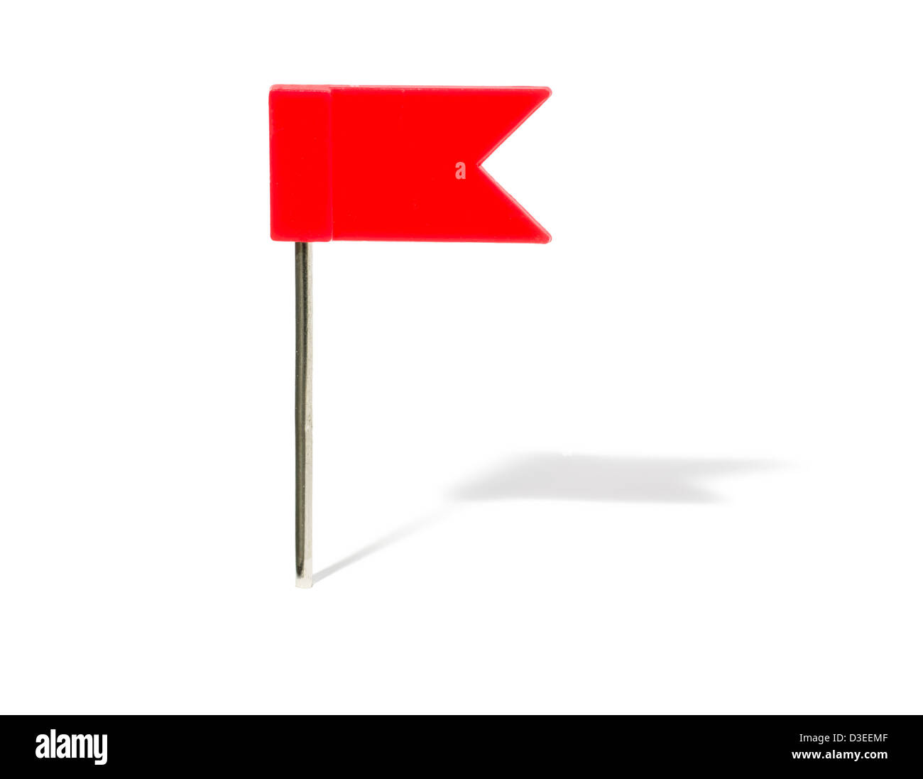 Red flag pin with shadow Stock Photo - Alamy