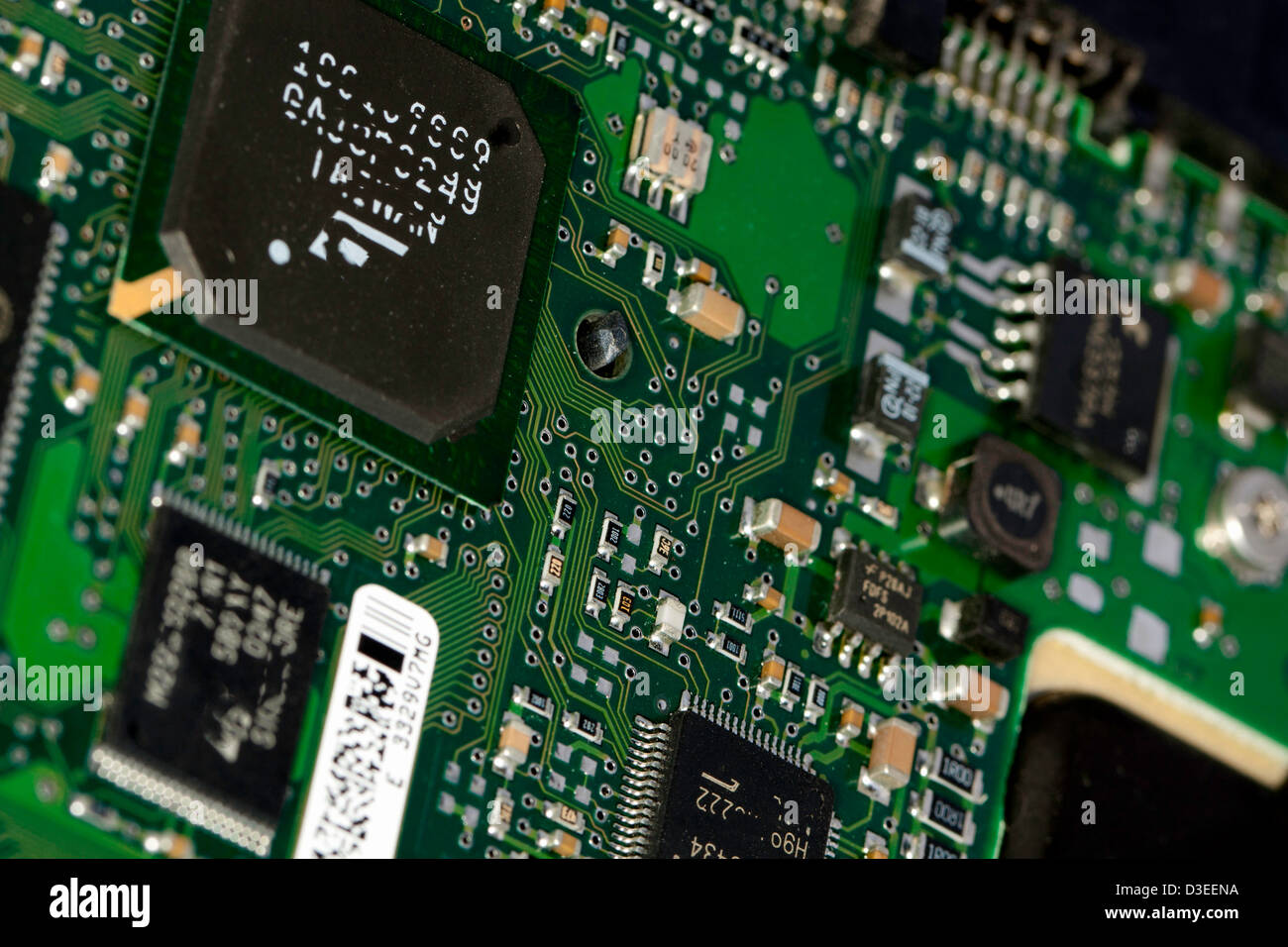 Close view detail of a circuit board with chips Stock Photo - Alamy