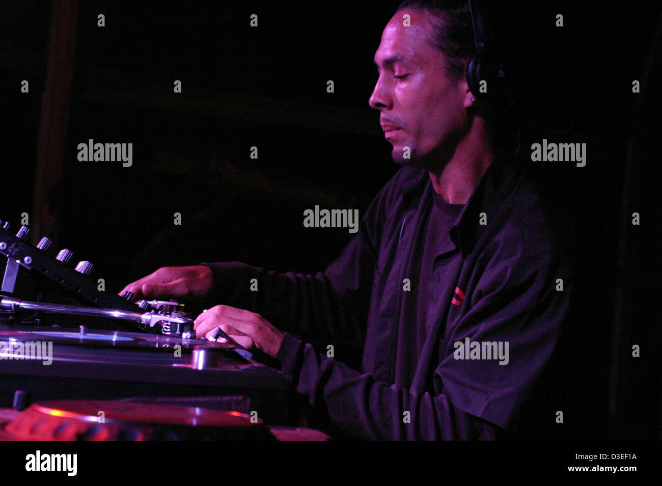 Roni Size DJing for Drive By at Ashton Court Festival Stock Photo - Alamy