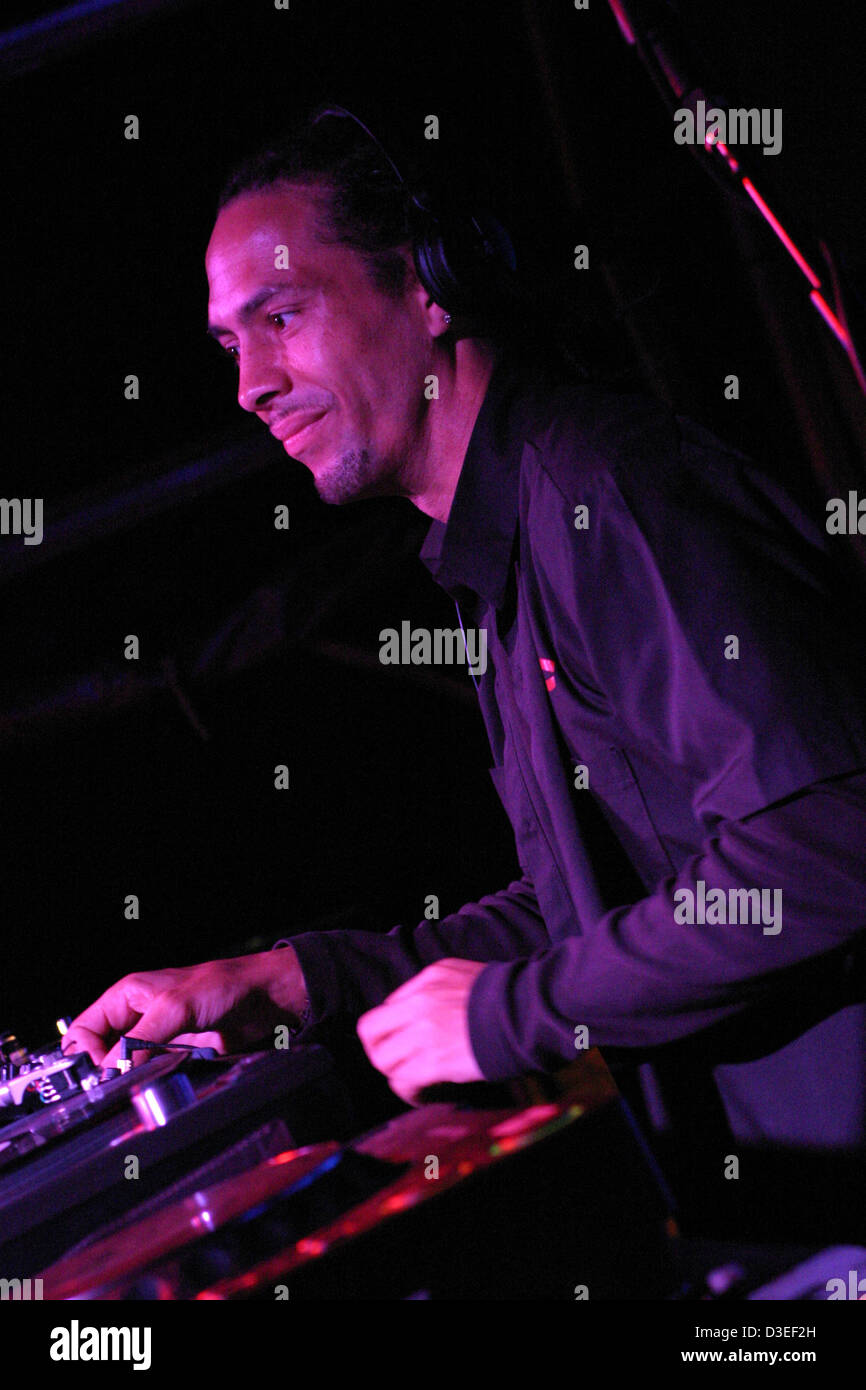 Roni Size DJing for Drive By at Ashton Court Festival Stock Photo - Alamy