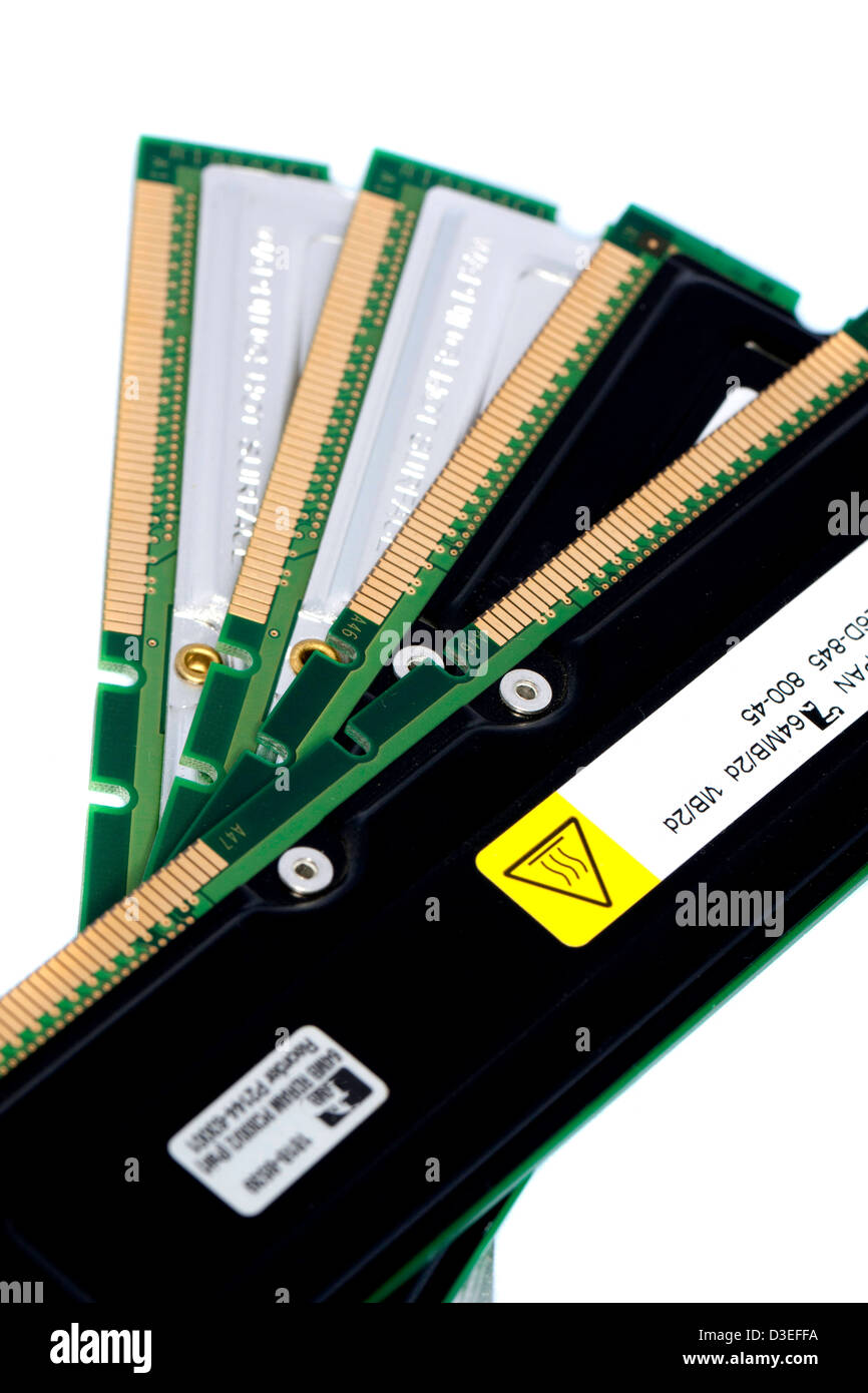 Close view detail of a computer memory chips Stock Photo - Alamy