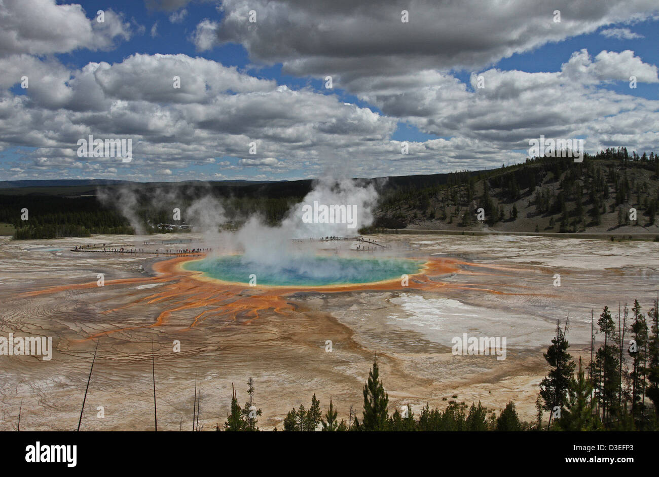 Grand Prismatic Spring is the largest hot spring in the United States ...