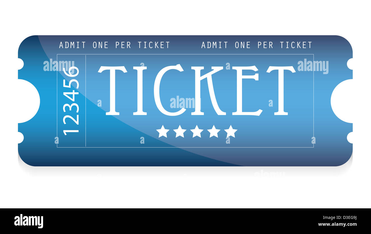 special blue movie ticket for your website Stock Photo - Alamy