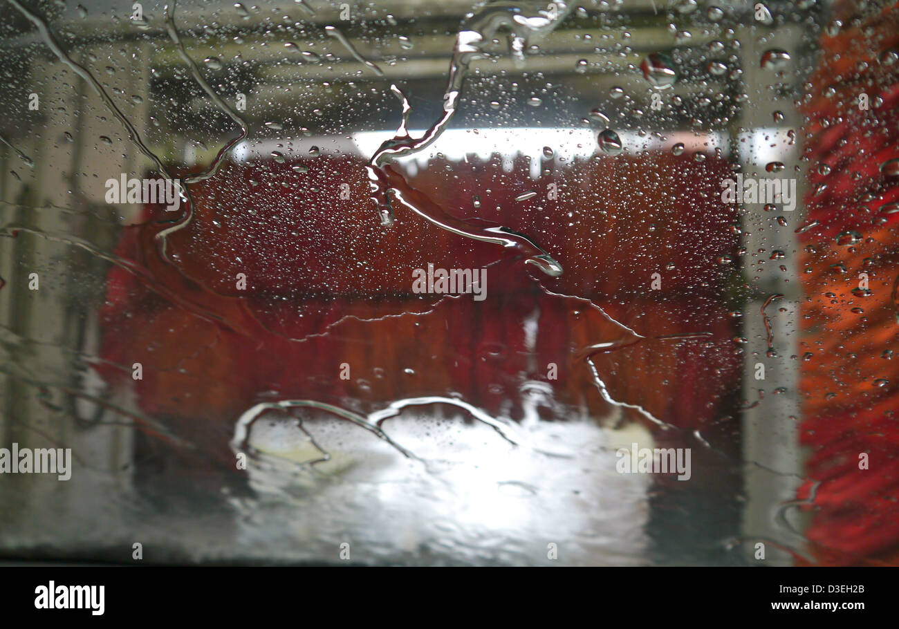 Inside a car while inside a car wash Stock Photo - Alamy