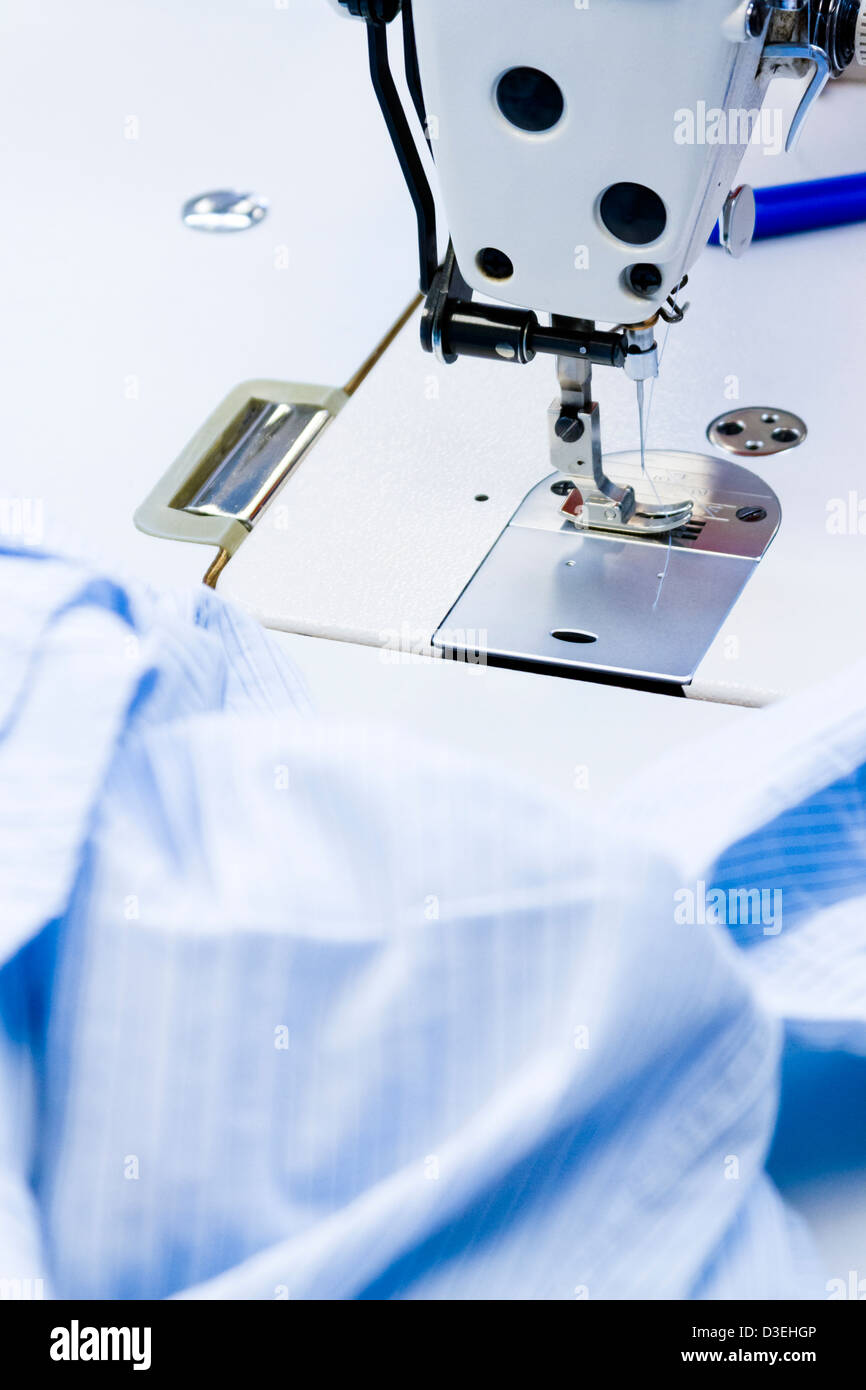 Sewing machine in tailor shop Stock Photo - Alamy