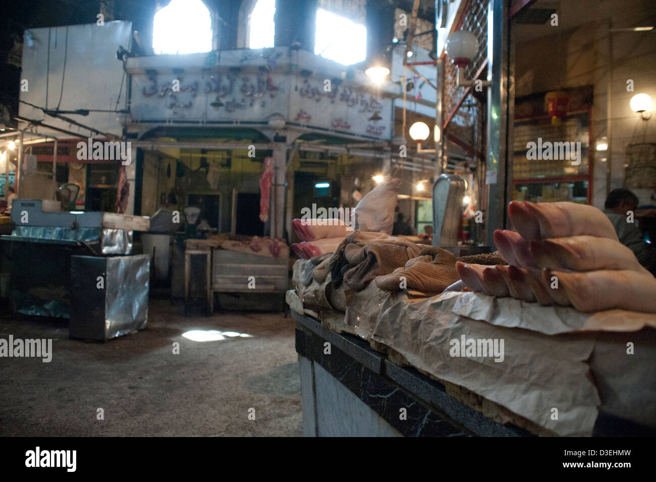 Egypt market meat hi-res stock photography and images - Alamy