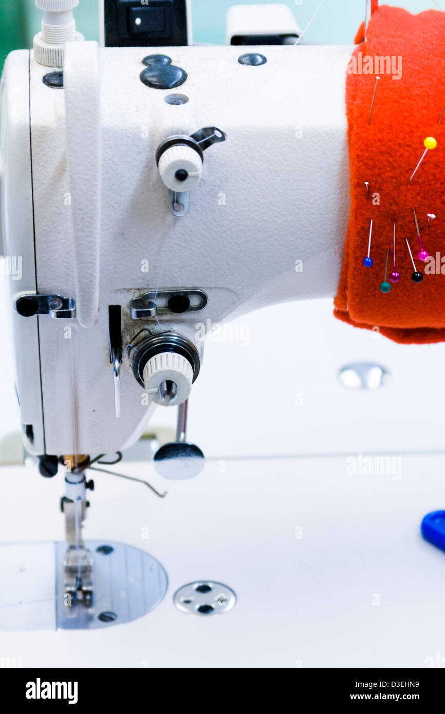 Sewing machine in tailor shop Stock Photo - Alamy