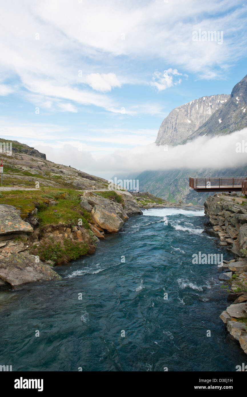 The natural landscape and the mountain rivers of Norway Stock Photo - Alamy