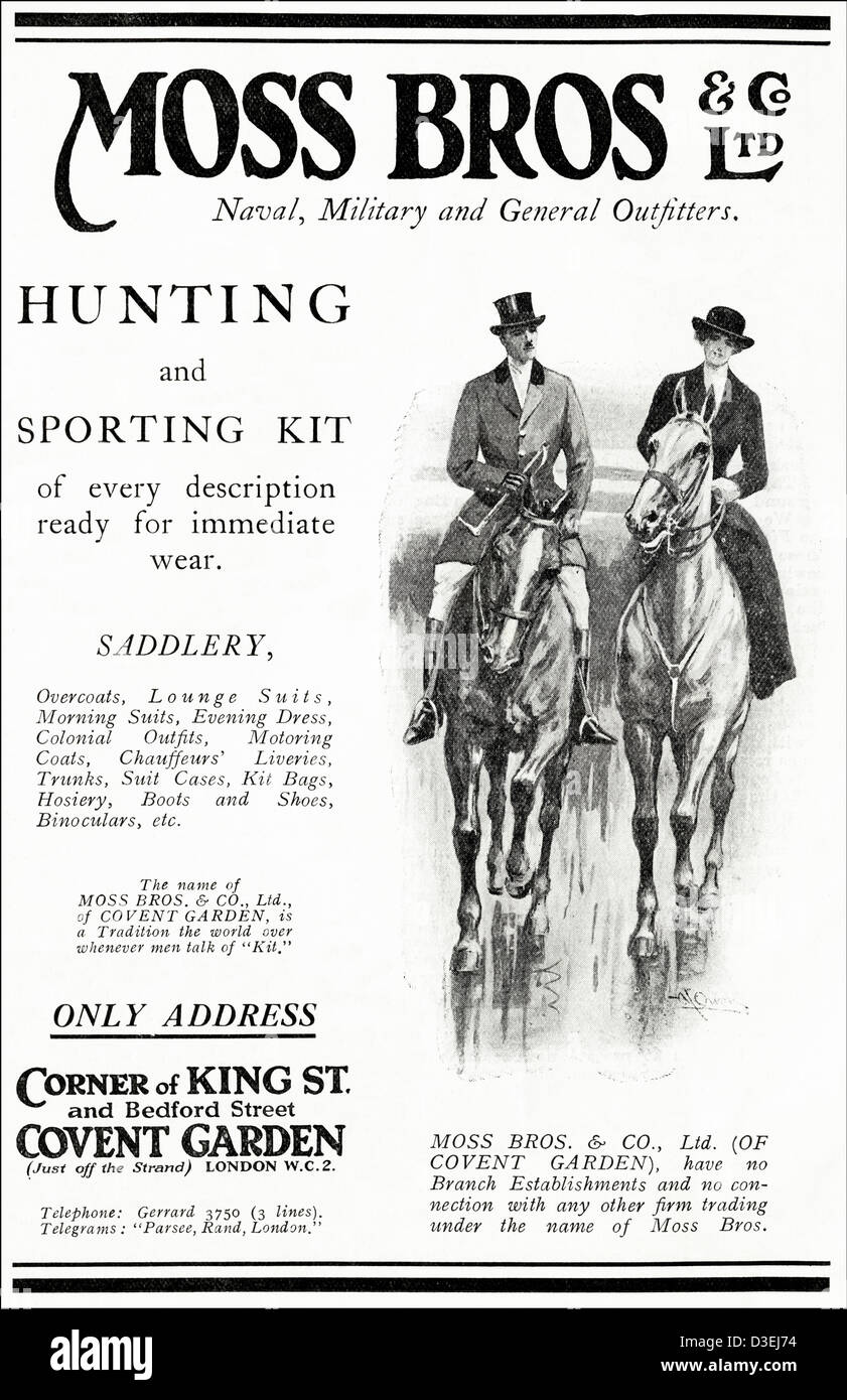Original 1920s vintage print advertisement from English country ...