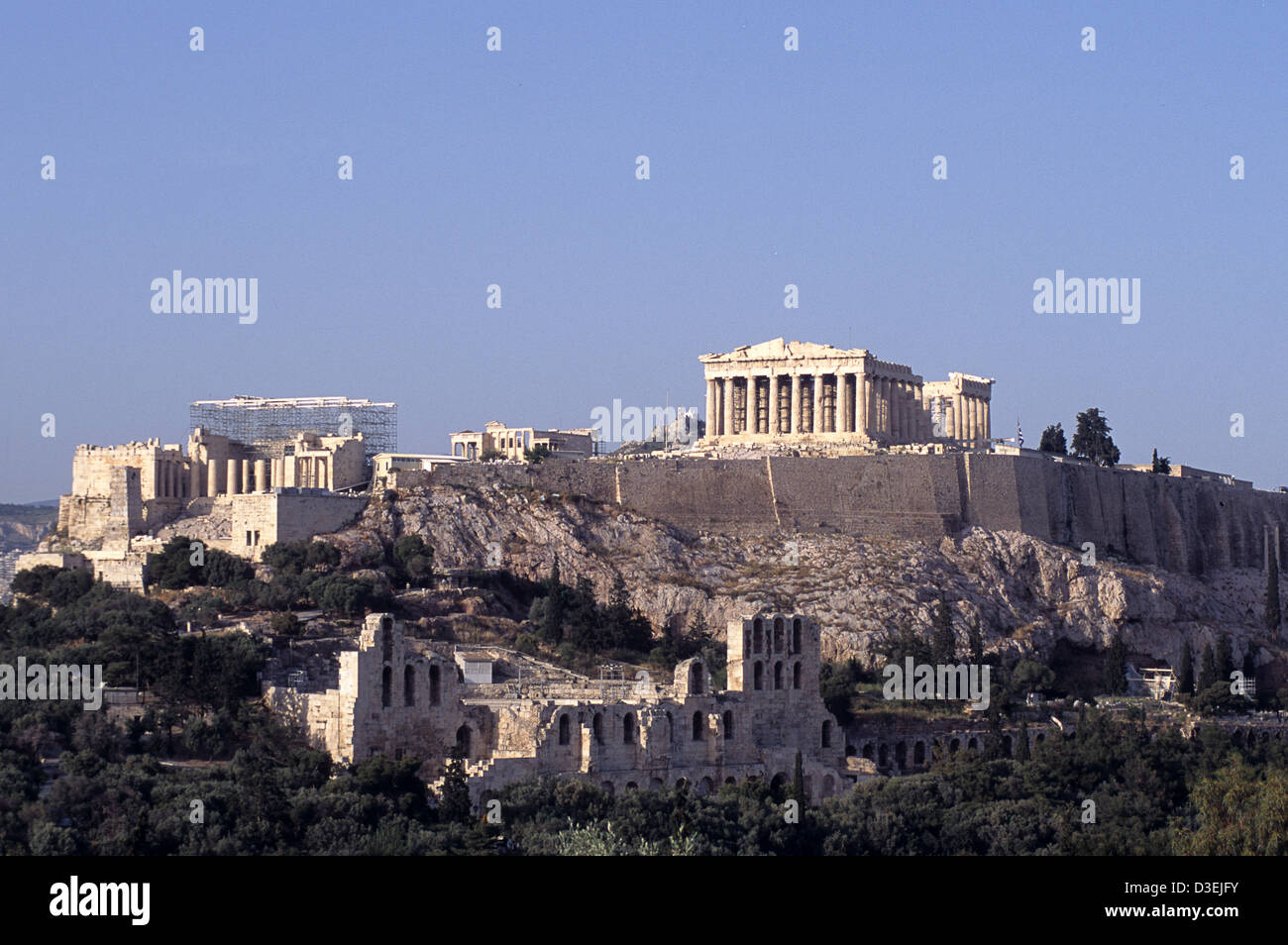 Athens, Greece. Parthenon hill. Landscape Stock Photo - Alamy