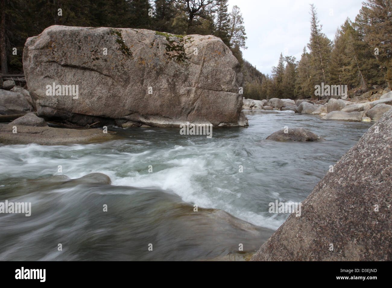 Lamar River Canyon in Yellowstone National Park is a picturesque area ...