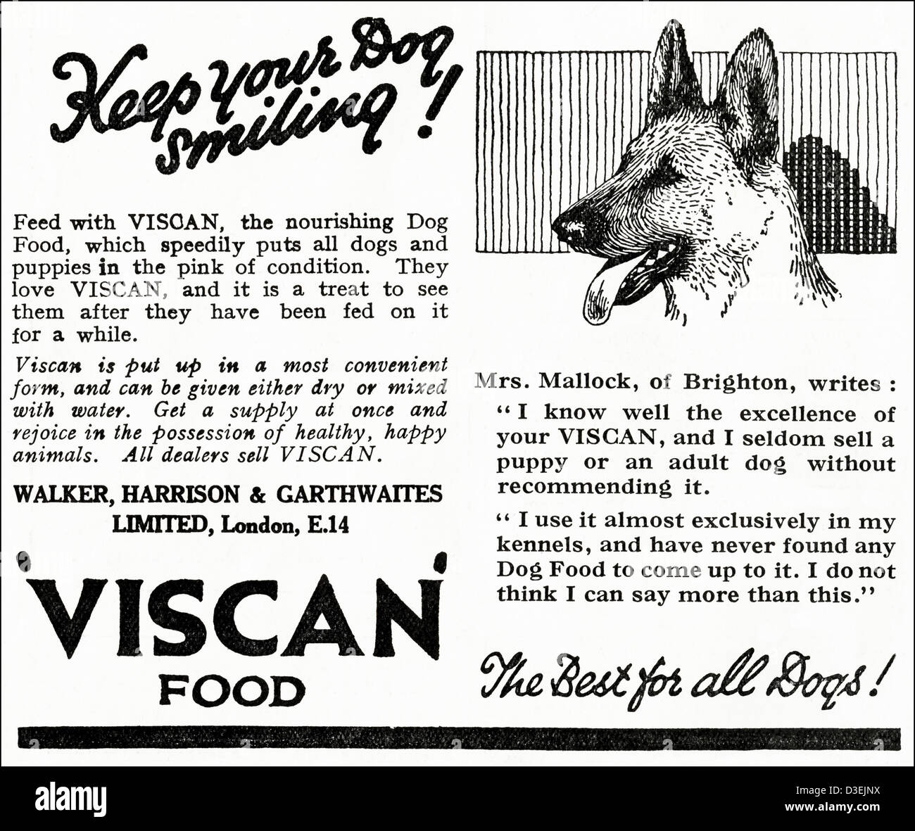 Original 1920s vintage print advertisement from English country ...