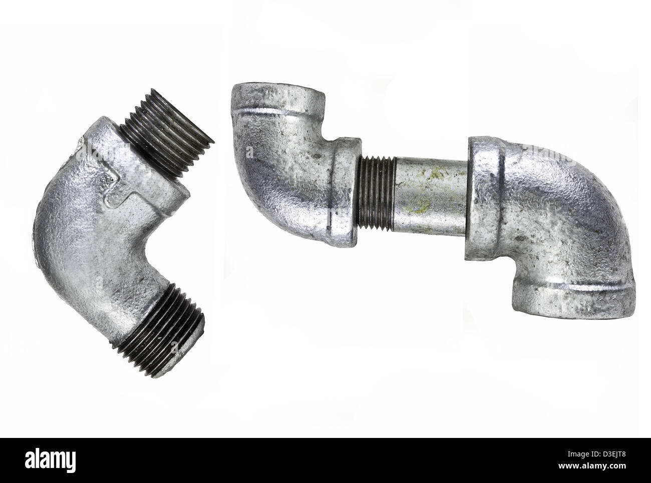 Silver water pipes Stock Photo - Alamy