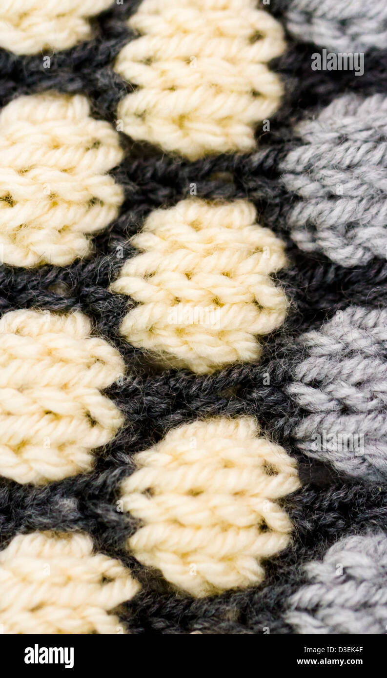 Hand made pattern with knitting Stock Photo - Alamy