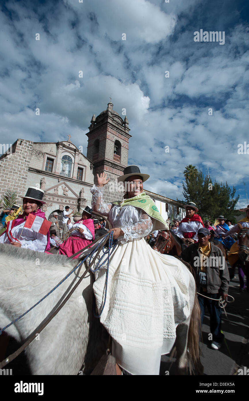Peru, Ayacucho. Holy Week.Scenes from the Palm Sunday. Traditional ...