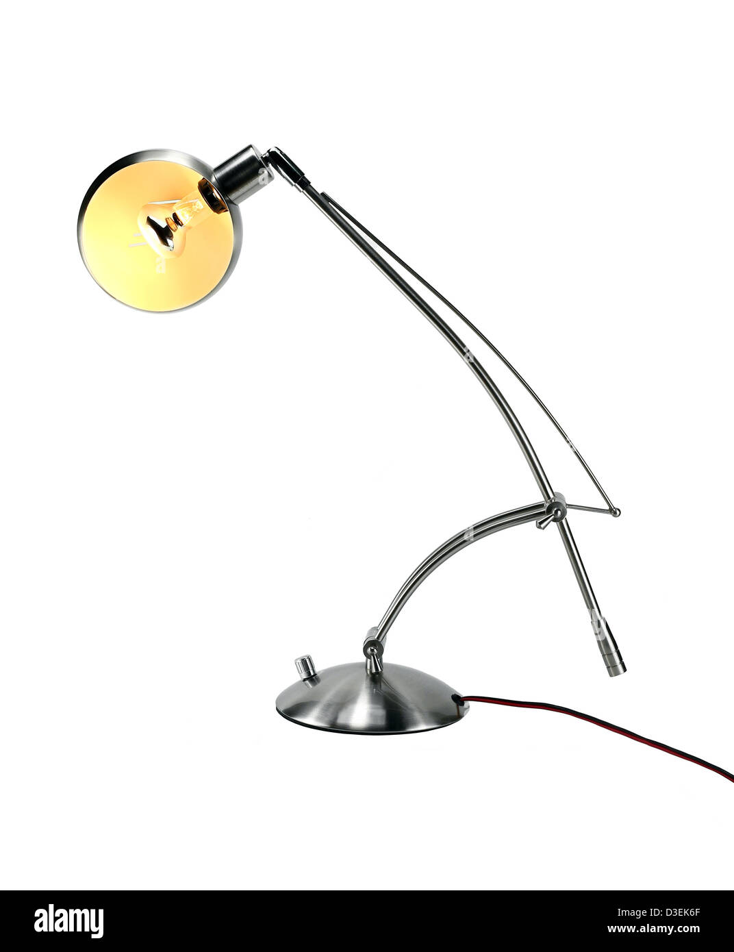 Desk lamp isolated on white, with bulb facing the camera Stock Photo ...