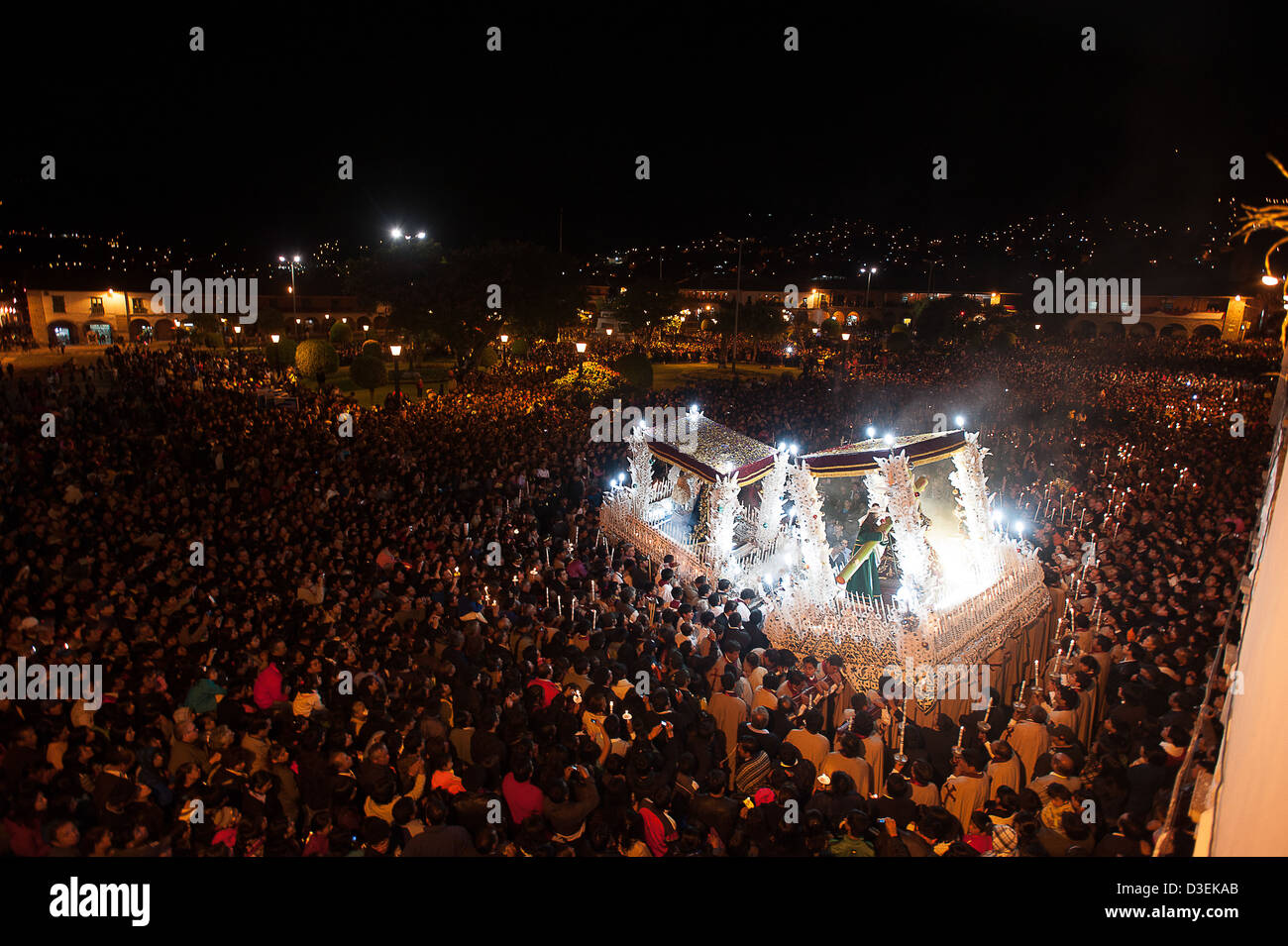 Peru, Ayacucho. Holy Week. During the Procession of Holy Thursday ...