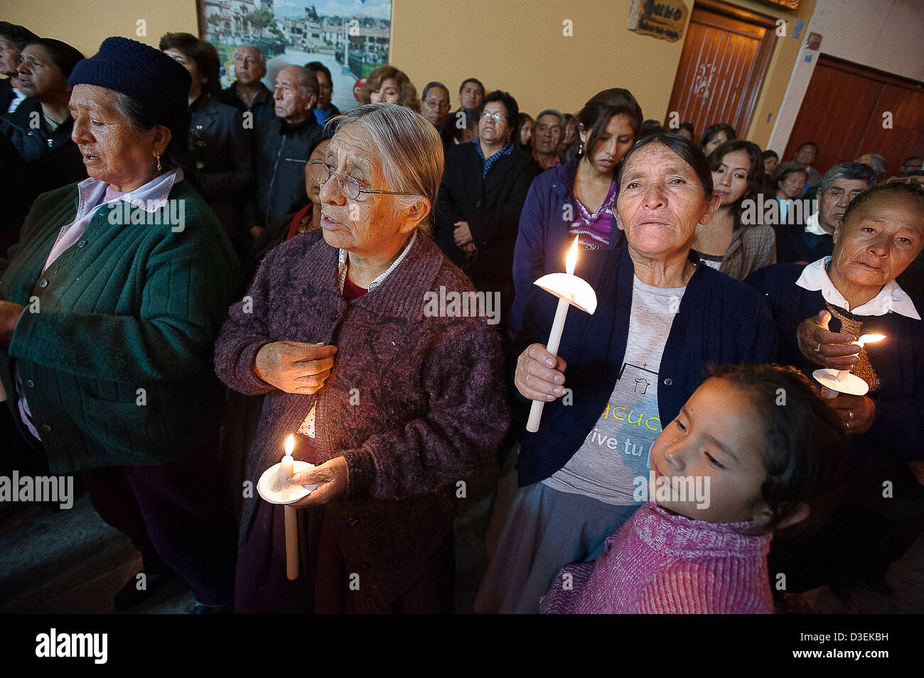 Peru, Ayacucho. Holy Week. People following the processions of Holy ...