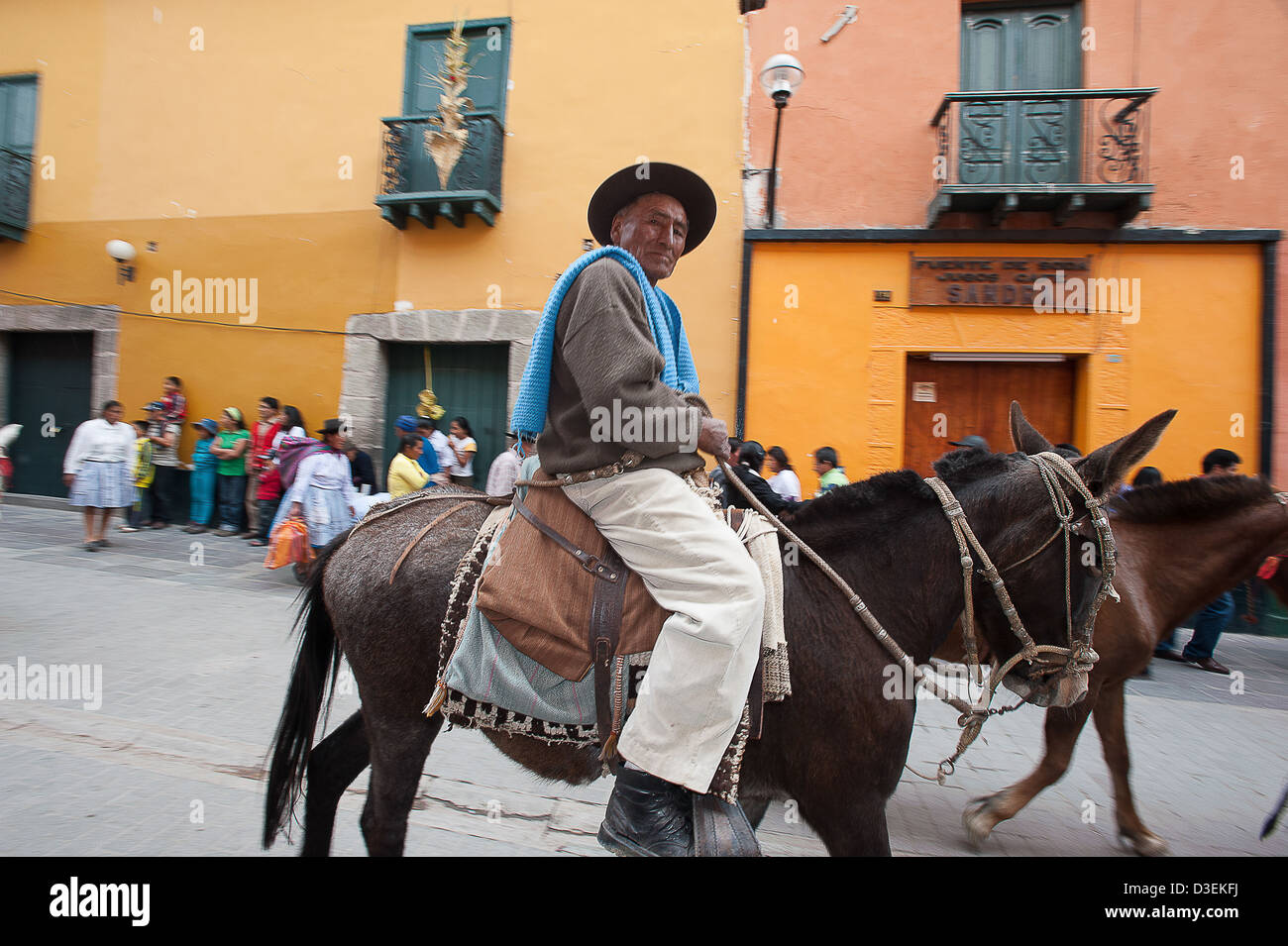 Peru, Ayacucho. Holy Week. Scenes from the Palm Sunday. Traditional ...