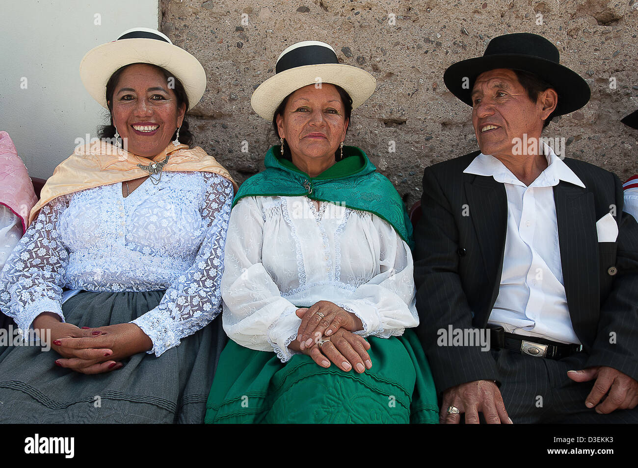 Peru, Ayacucho. Holy Week. Women dressed with typical clothes of ...